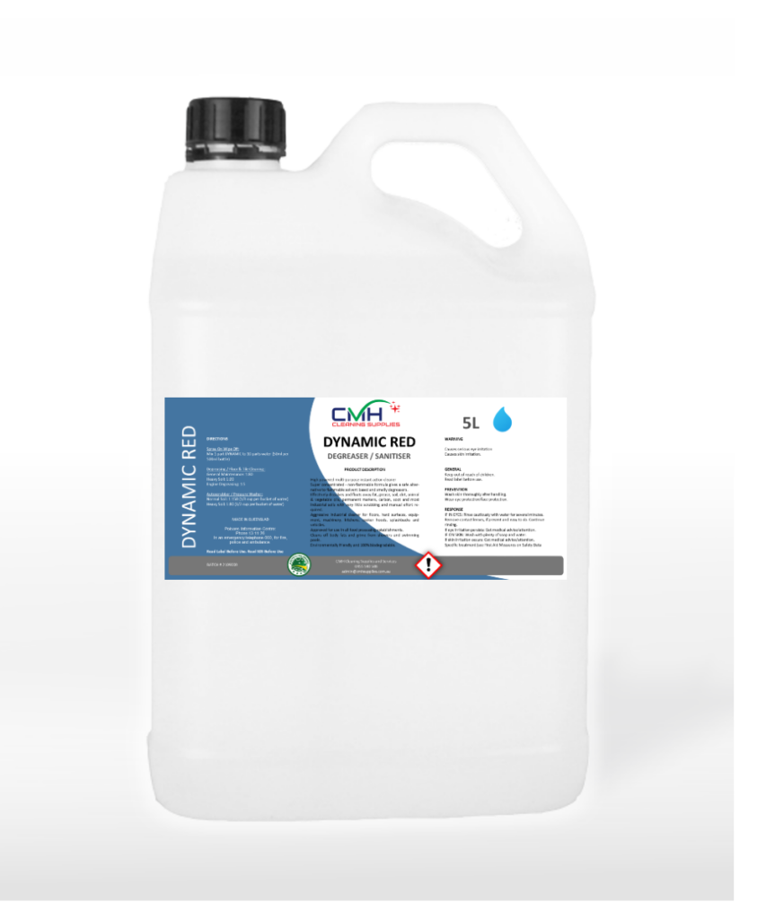 Dynamic Red Heavy Duty Degreaser and Sanitiser - CMH Cleaning Supplies ...