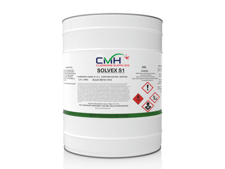 Solvex S1 Solvent Industrial and Commercial Use - CMH Cleaning Supplies ...